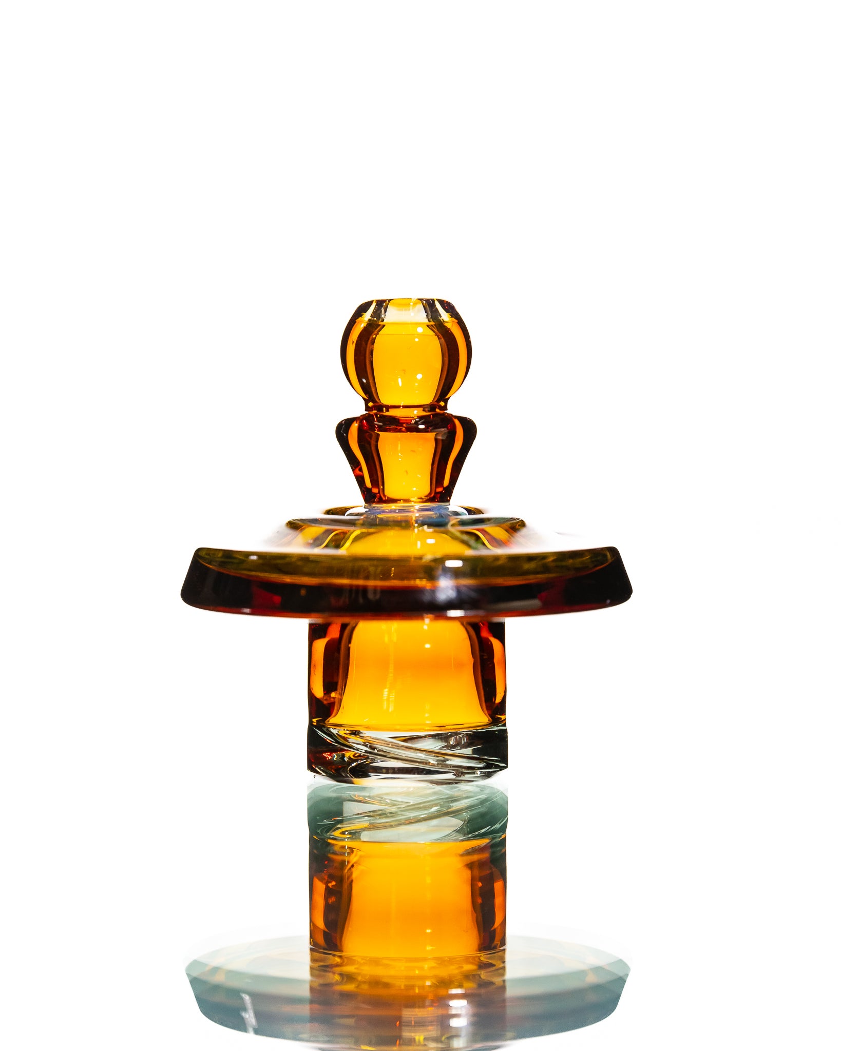 Mother Ship Amber Carb Cap - Smoking Accessories - Prism Glass Gallery